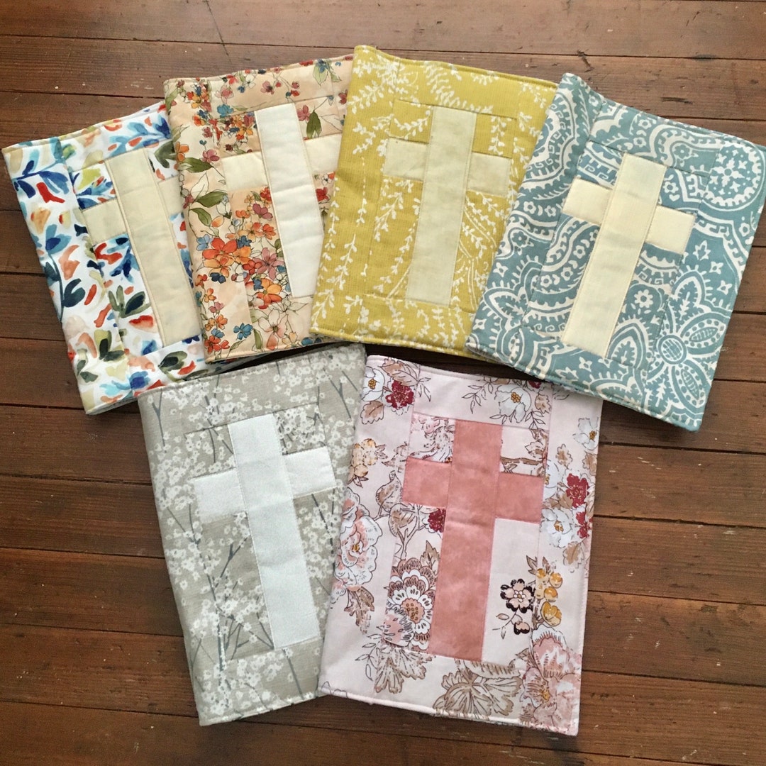 Handcrafted Quilted Fabric Bible Cover and Coordinating - Etsy