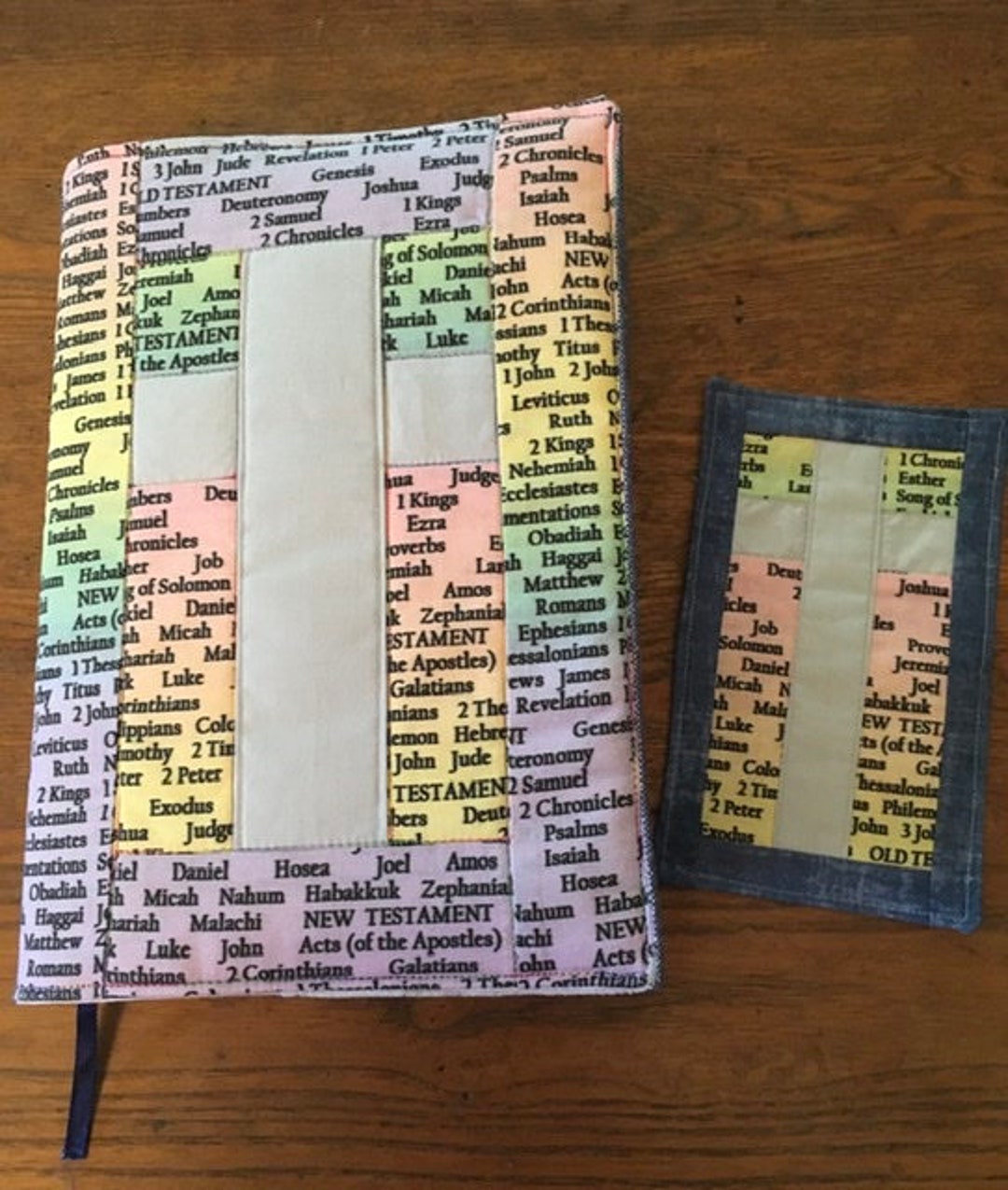 Handcrafted Quilted Fabric Bible Cover and Coordinating - Etsy