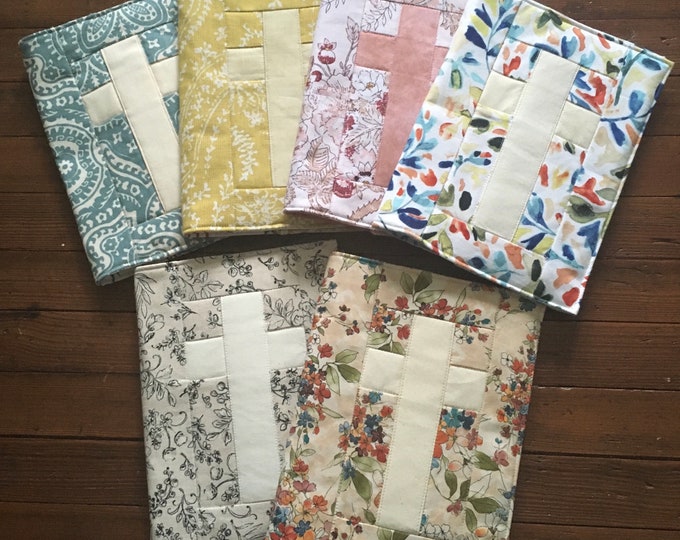 Bible and Book Fabric Cover, Protector With Pocket Custom Fitted Size ...