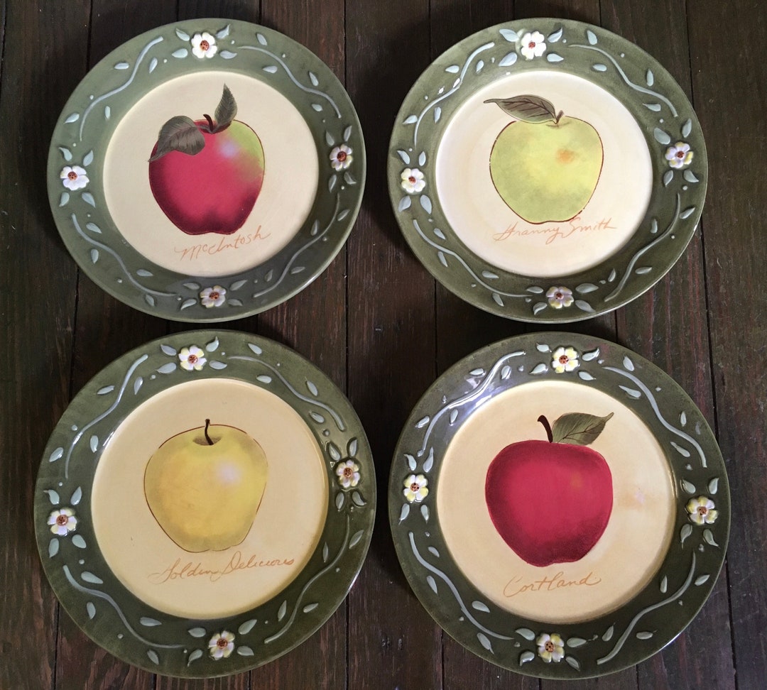 Apple Dessert Plates Designed by Artist Susan Winget - Etsy
