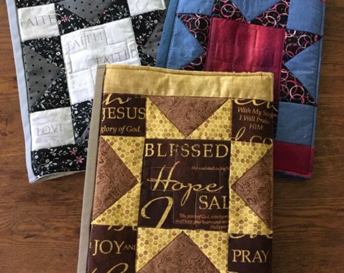 Handcrafted Quilted Fabric Bible Cover Quilt Block - Etsy