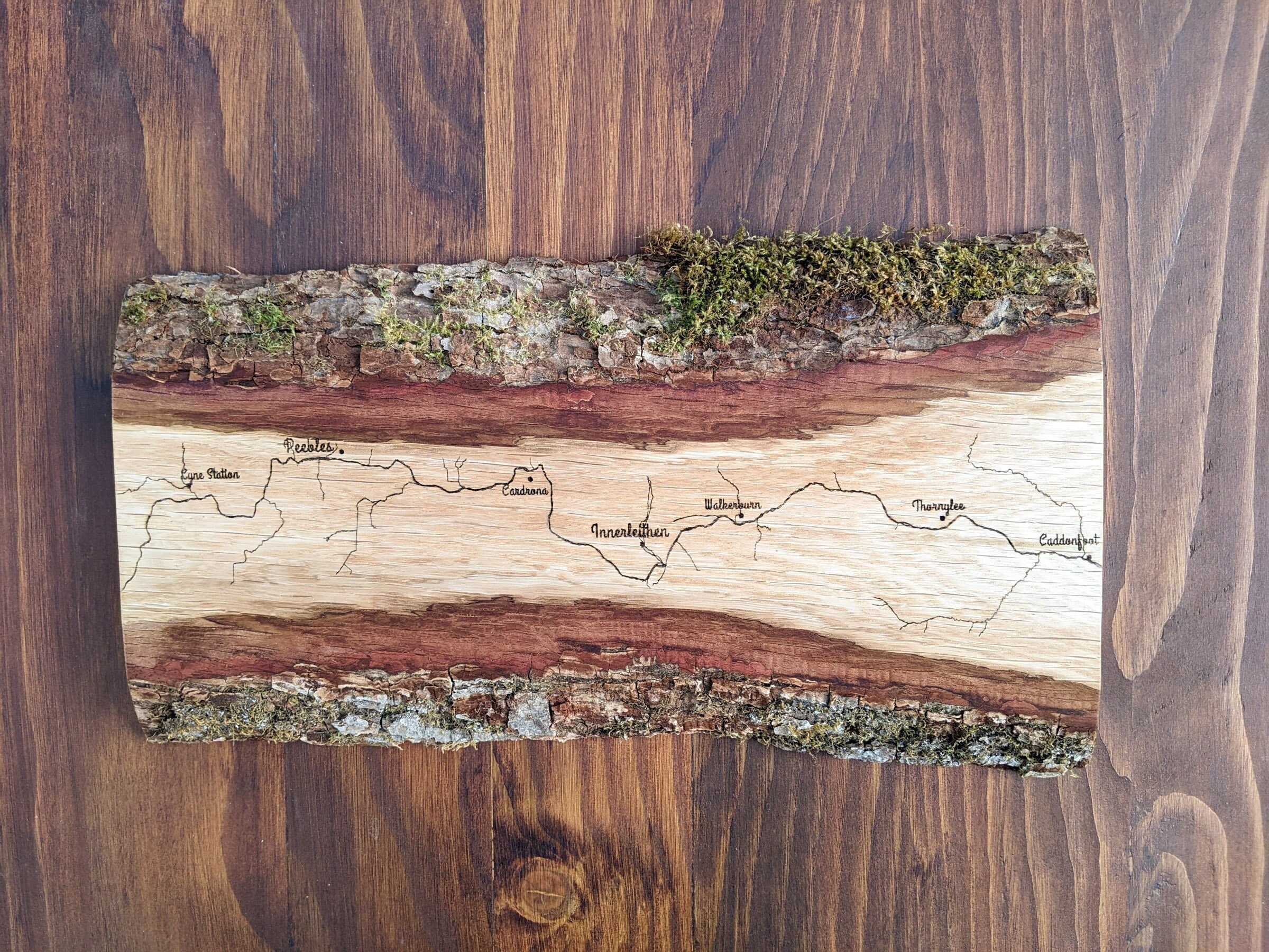 Wooden Engraved River Map Made to Order Maps on Wood - Etsy
