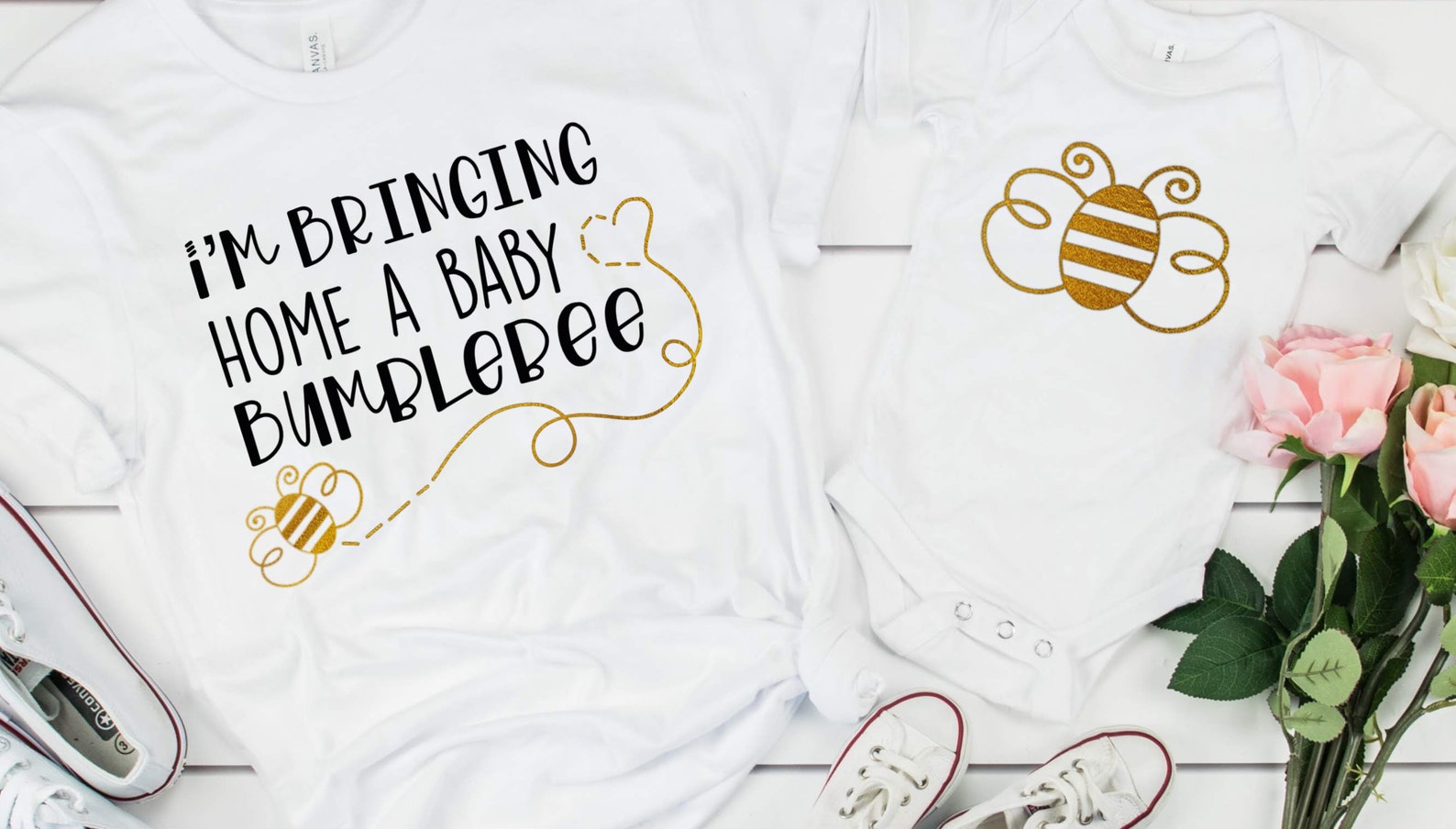 Adorable I'm bringing home a baby bumble bee matching | Etsy