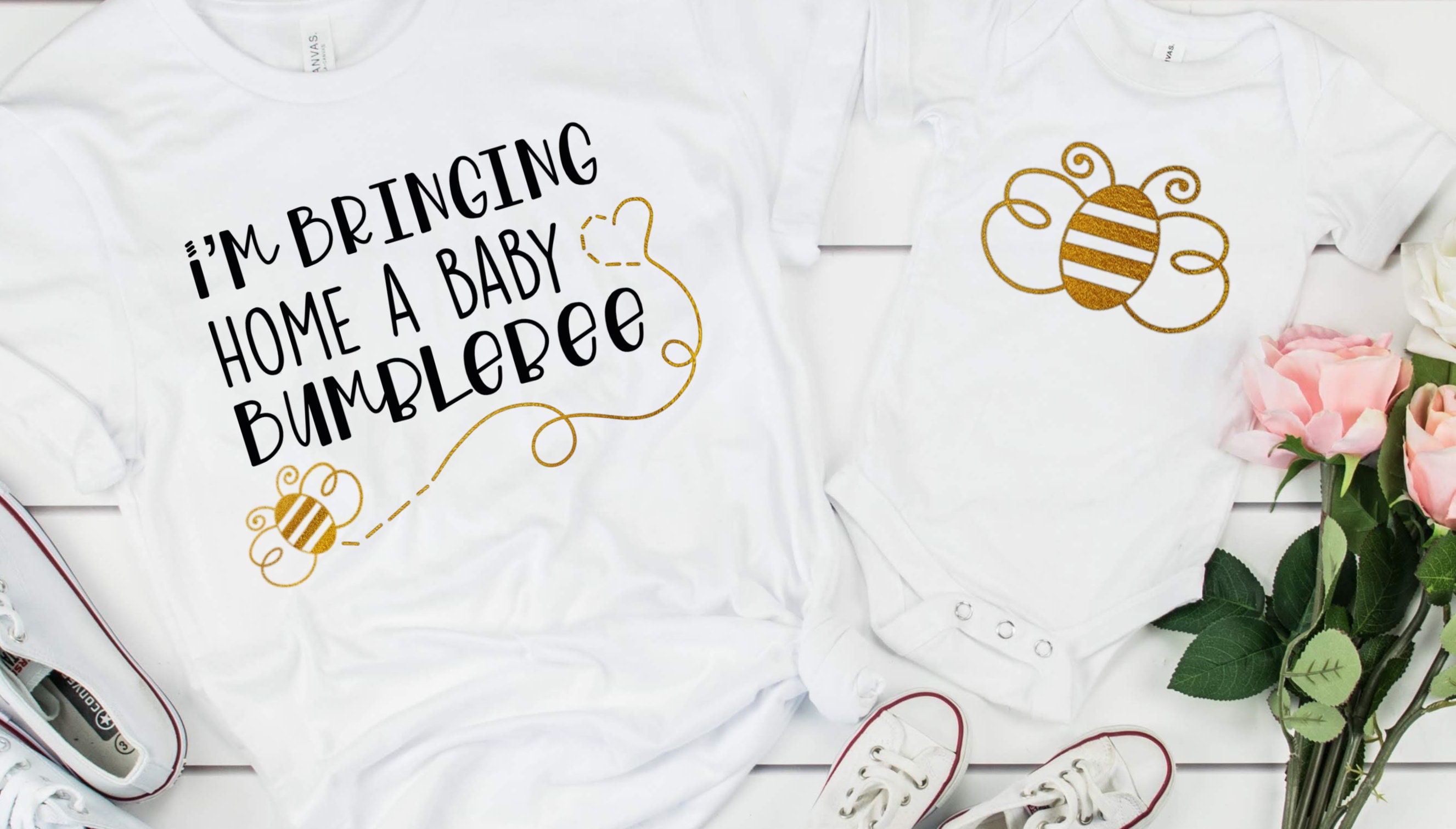 Adorable I'm bringing home a baby bumble bee matching | Etsy