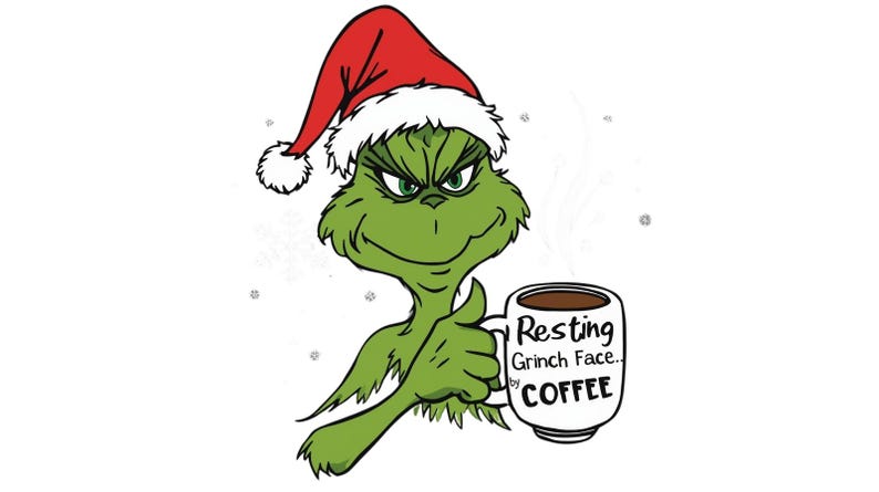Resting Grinch Face SVG - Etsy