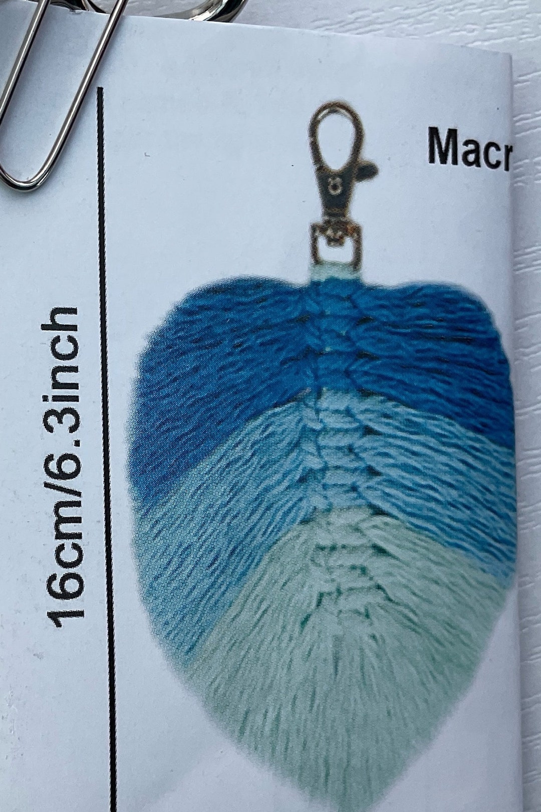 Macrame DIY KIT Leaf Key Ring for Beginners Youngsters Activity Kit ...