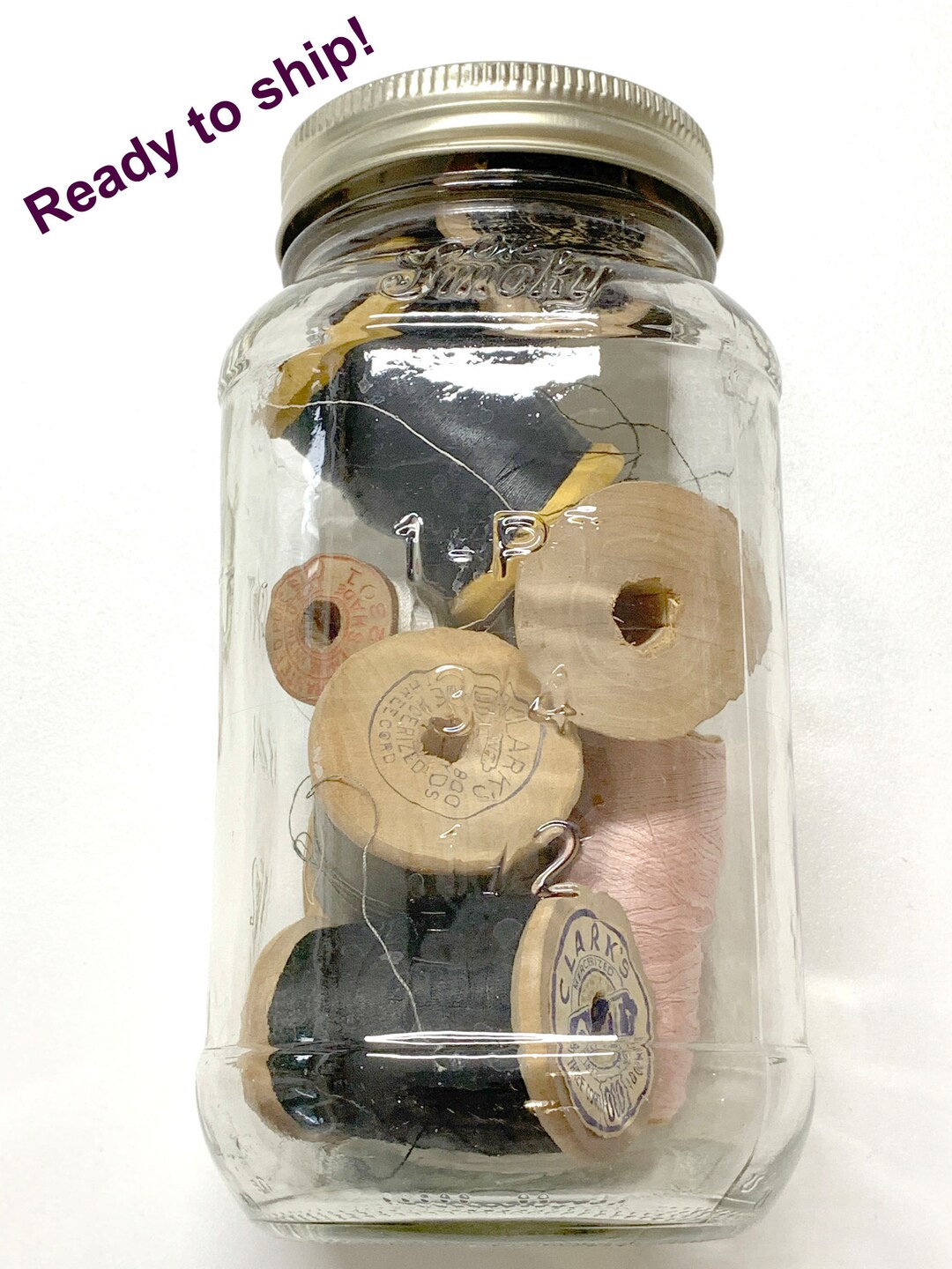 Vintage Thread, Wooden Spools, Home Decor Thread - Etsy