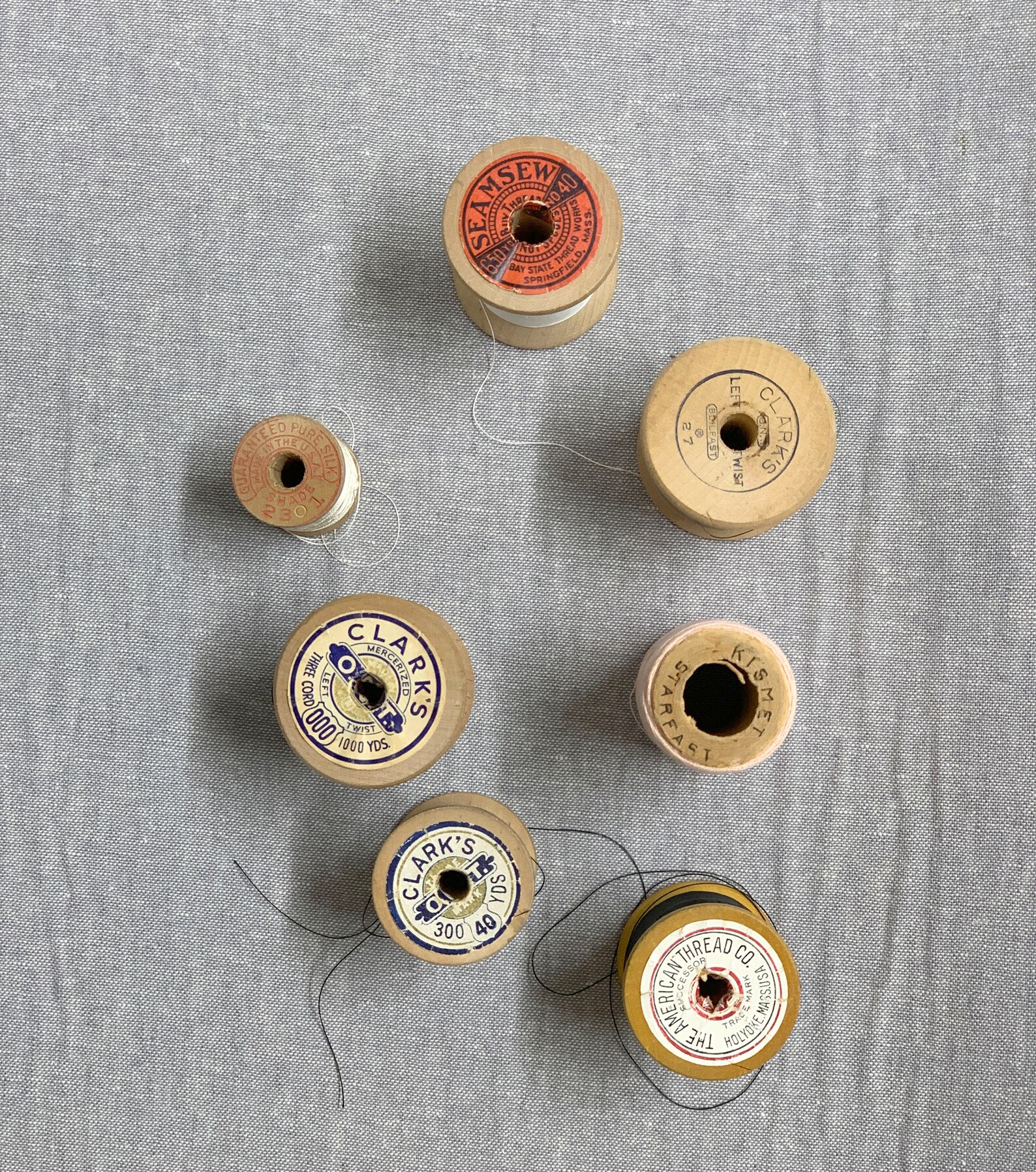 Vintage Thread, Wooden Spools, Home Decor Thread - Etsy