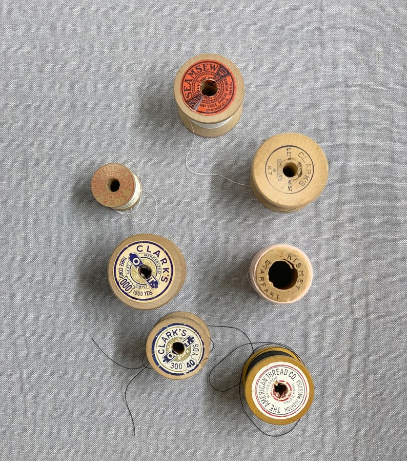 Vintage Thread, Wooden Spools, Home Decor Thread - Etsy