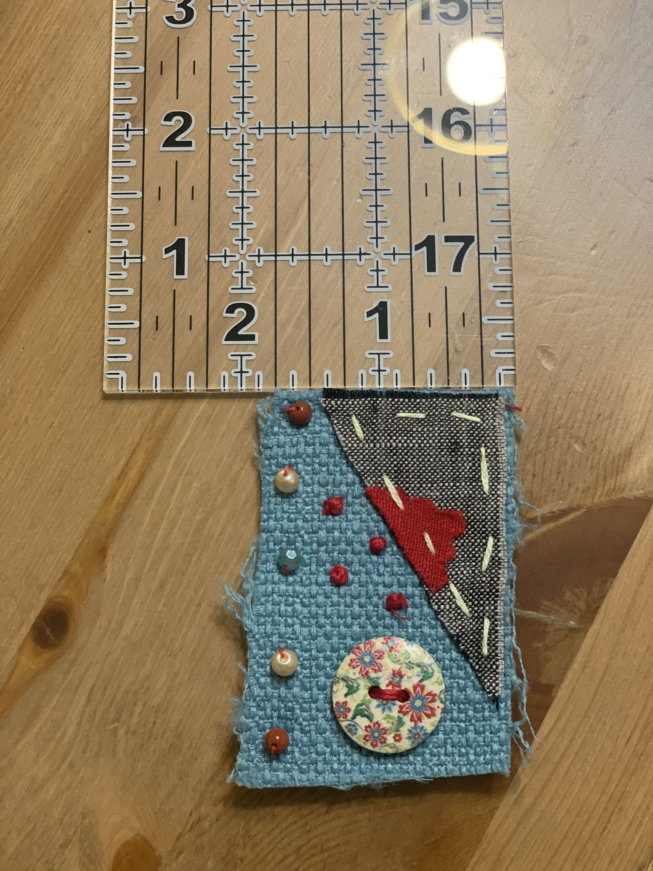 Textile Pin, Wearable Art, Scrap Fabric Brooch - Etsy