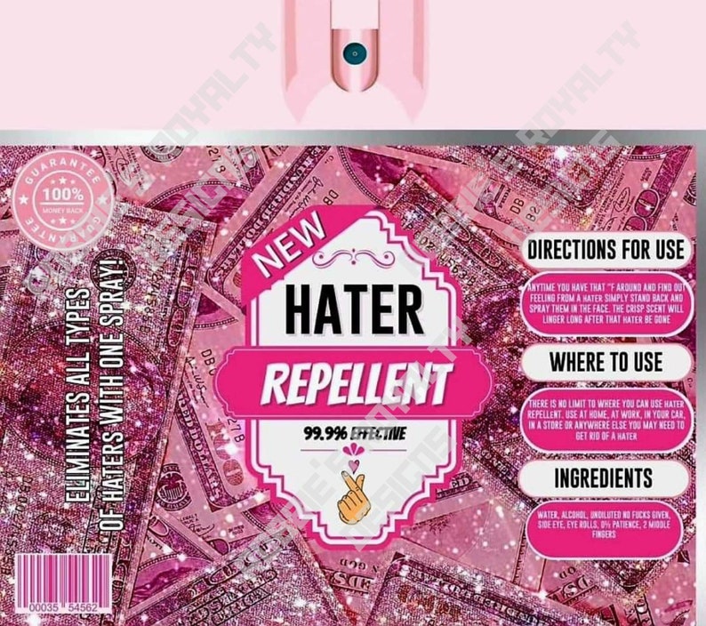 Hater Spray Hater Be Gone Hater Repellent Tumbler Custom 20 Oz ...