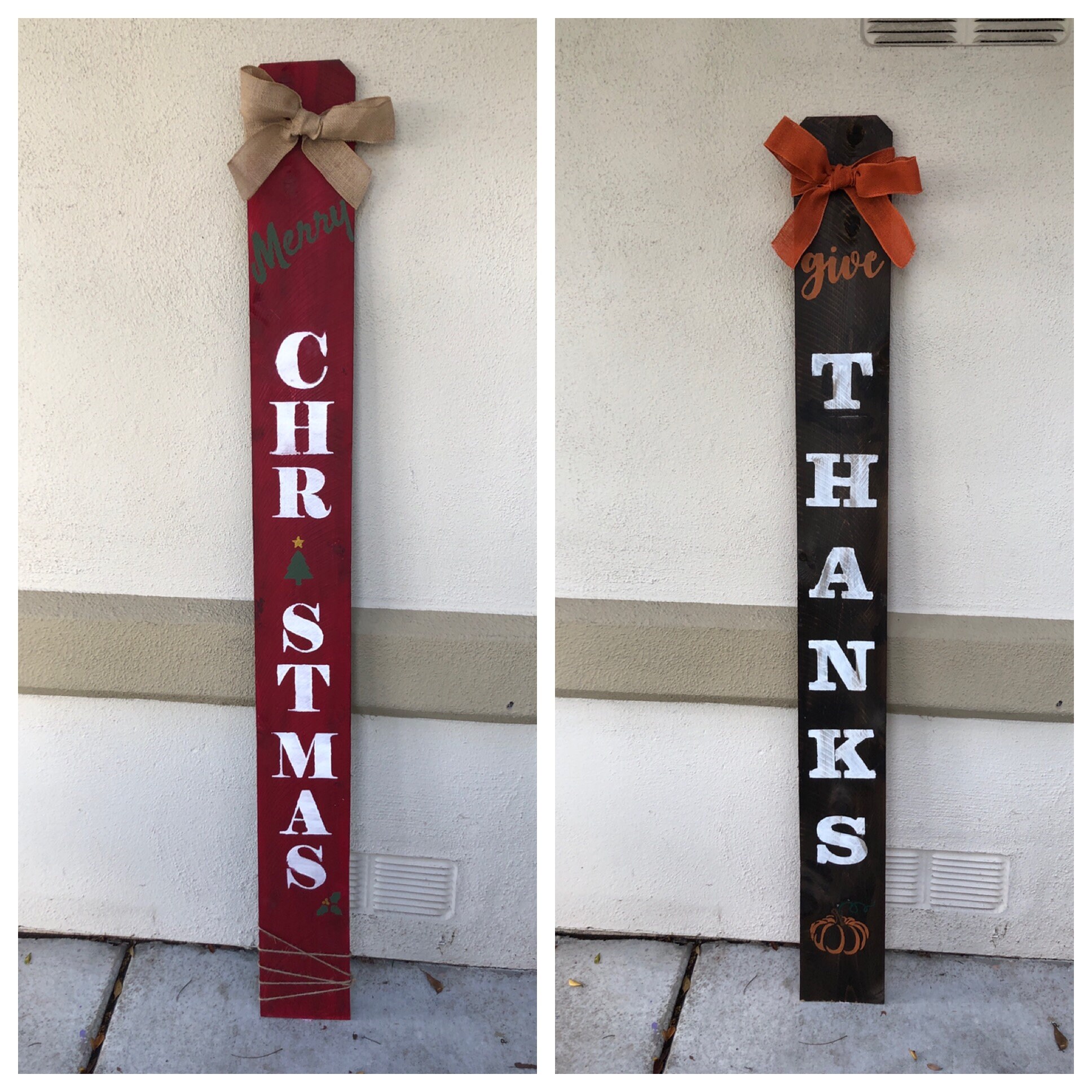 Reversible Holiday Sign - Etsy