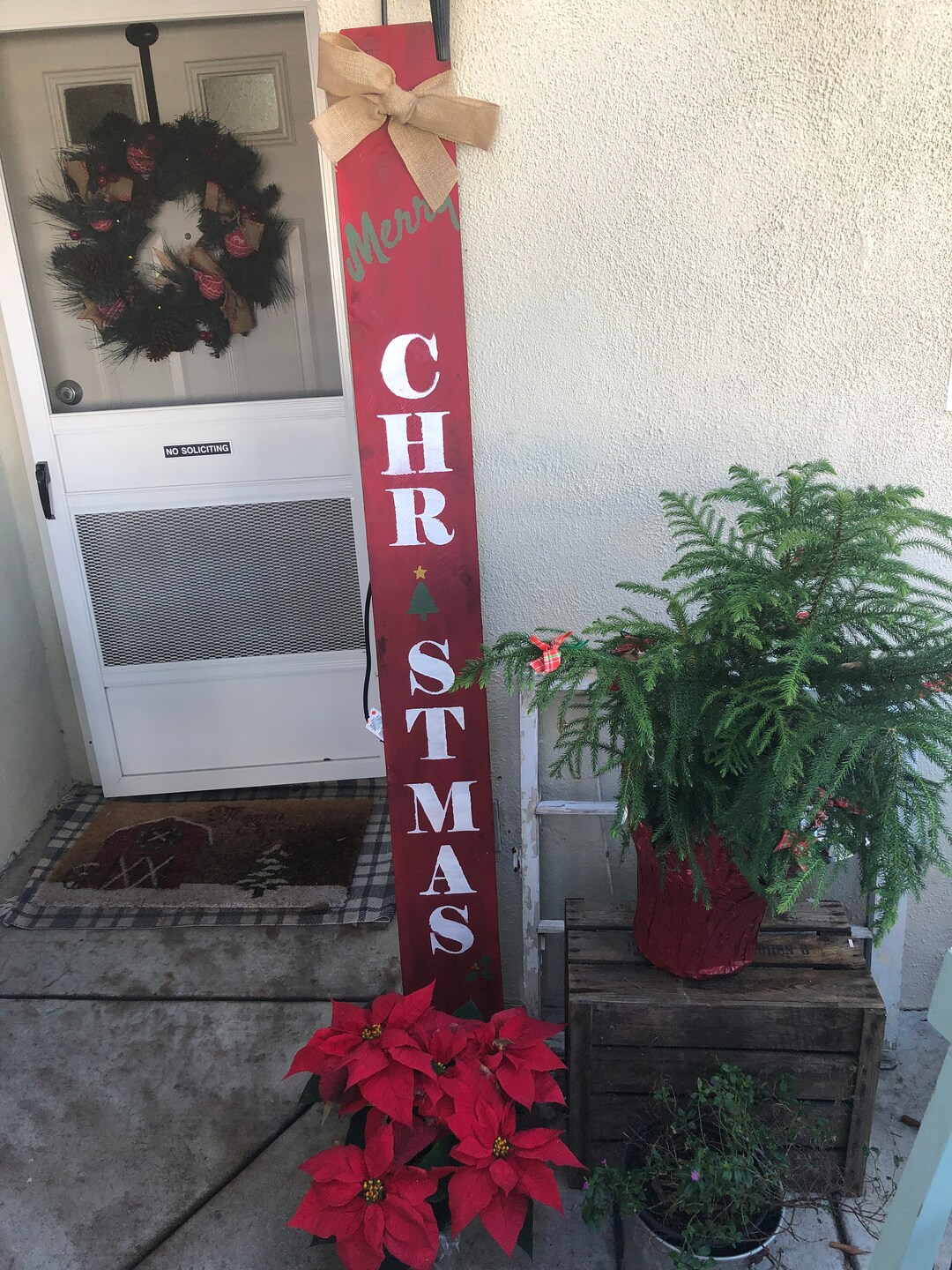 Reversible Holiday Sign - Etsy