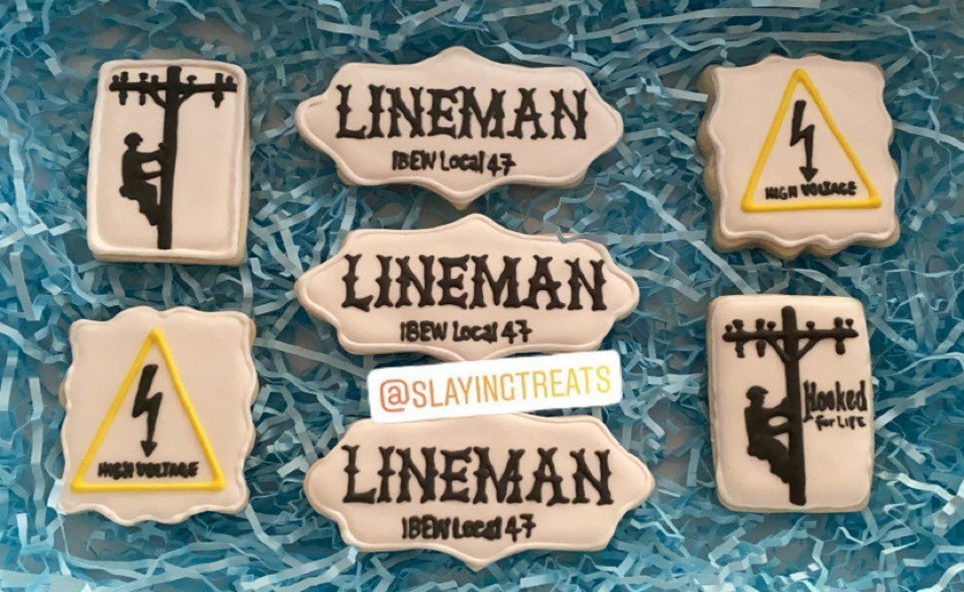 Lineman Inspired Sugar Cookies - Etsy