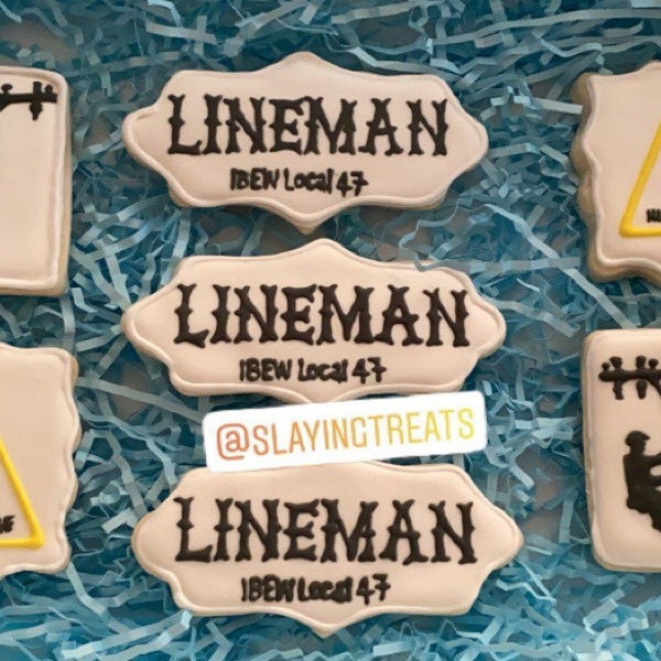 Lineman Cookies - Etsy