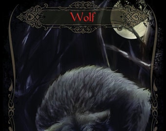Mtg Wolf Token - Etsy