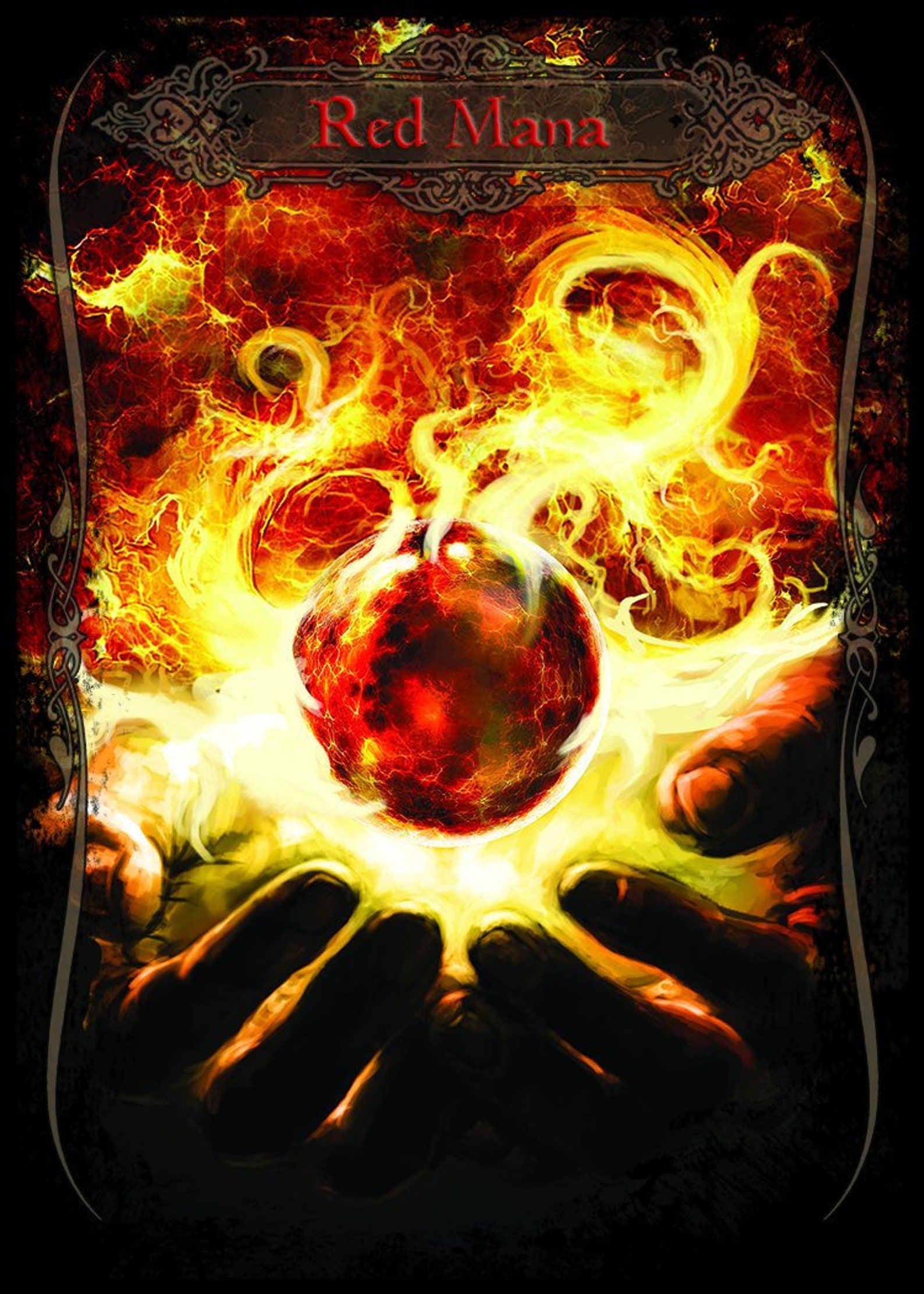 Mana (red) - MTG Token - Etsy