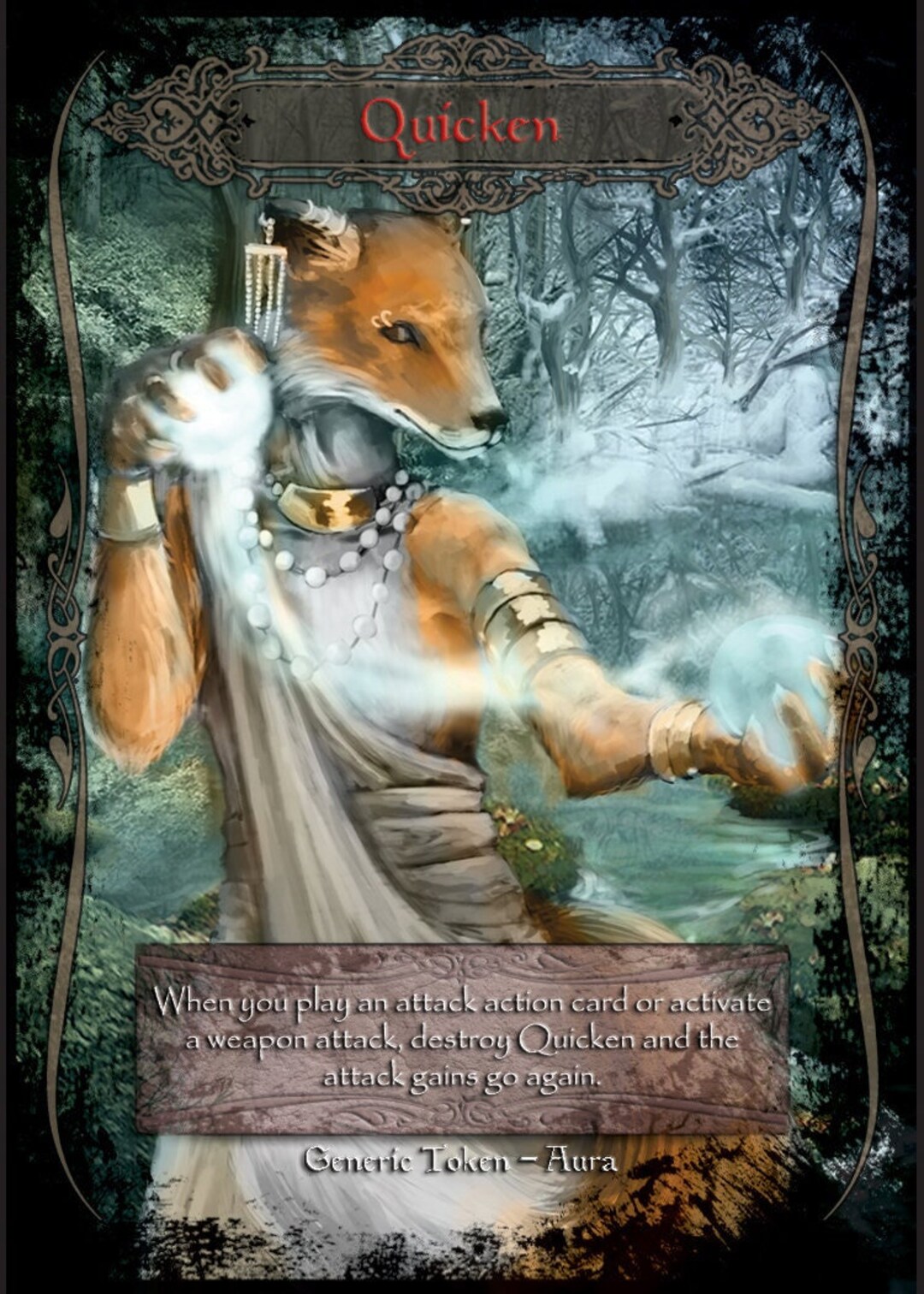 Quicken - Flesh and Blood Aura Token - Etsy
