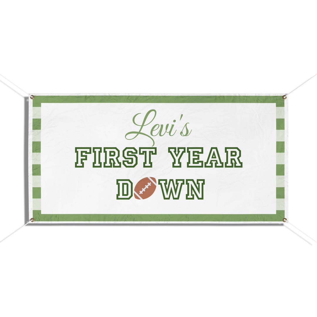 First Year Down Birthday Party Banner, First Birthday Party, 1st ...