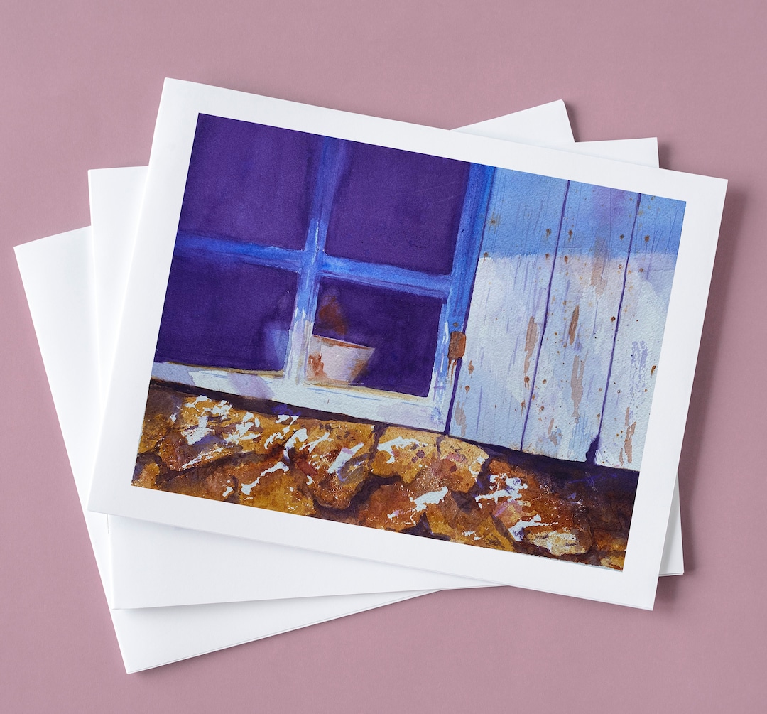 Old Cottage Window Watercolor Notecards | Rustic Cottage Notecards ...