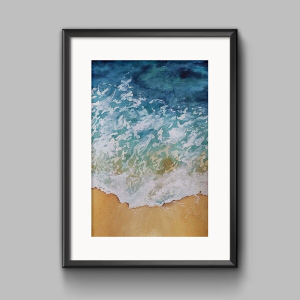 Waves Watercolor - Etsy