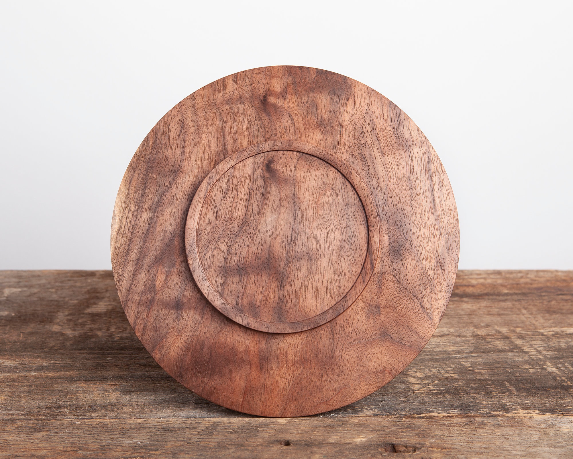 Walnut Wood Plate Medium Size Woodturned Plate in Salvaged Walnut Wood ...