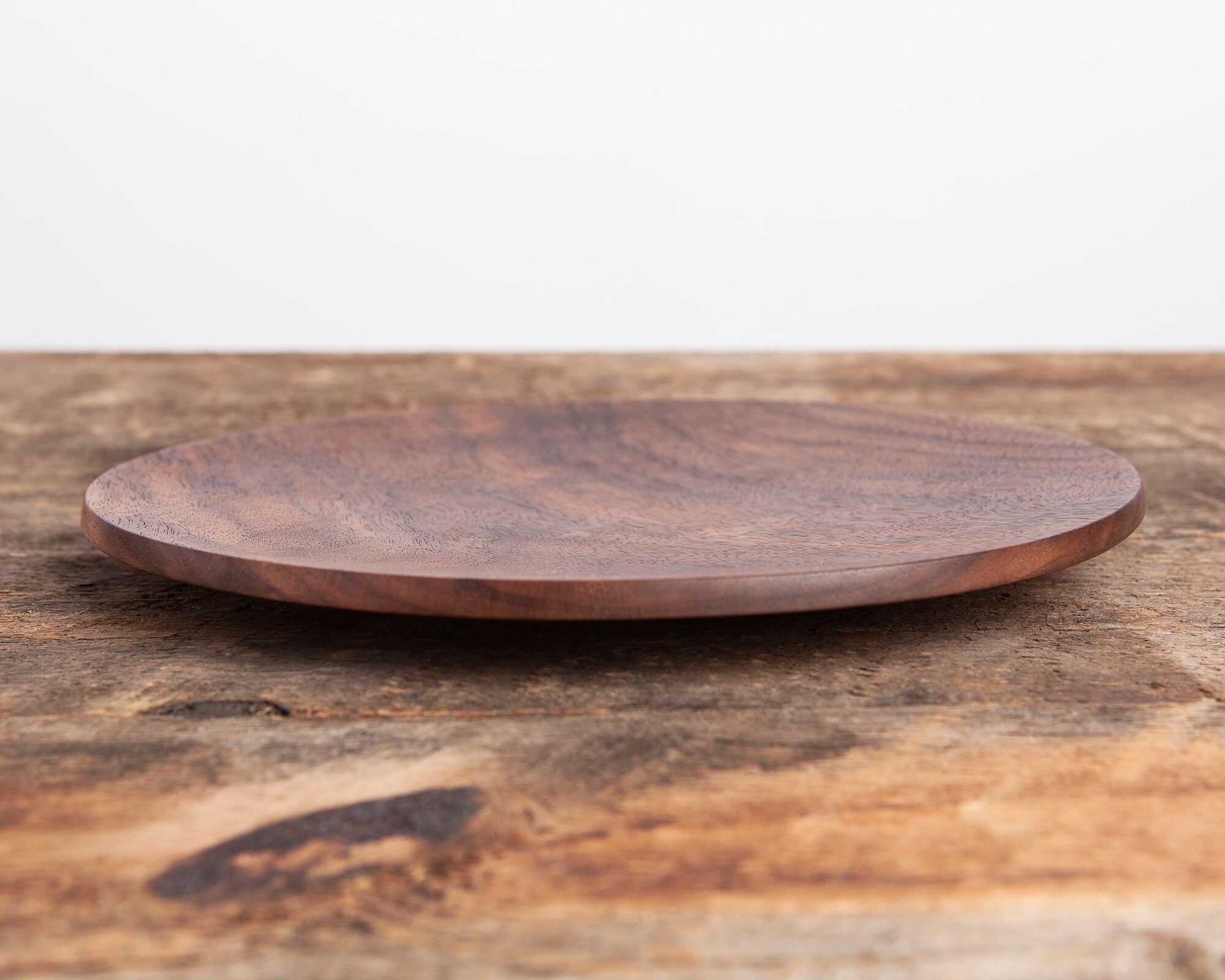 Walnut Wood Plate Medium Size Woodturned Plate in Salvaged Walnut Wood ...