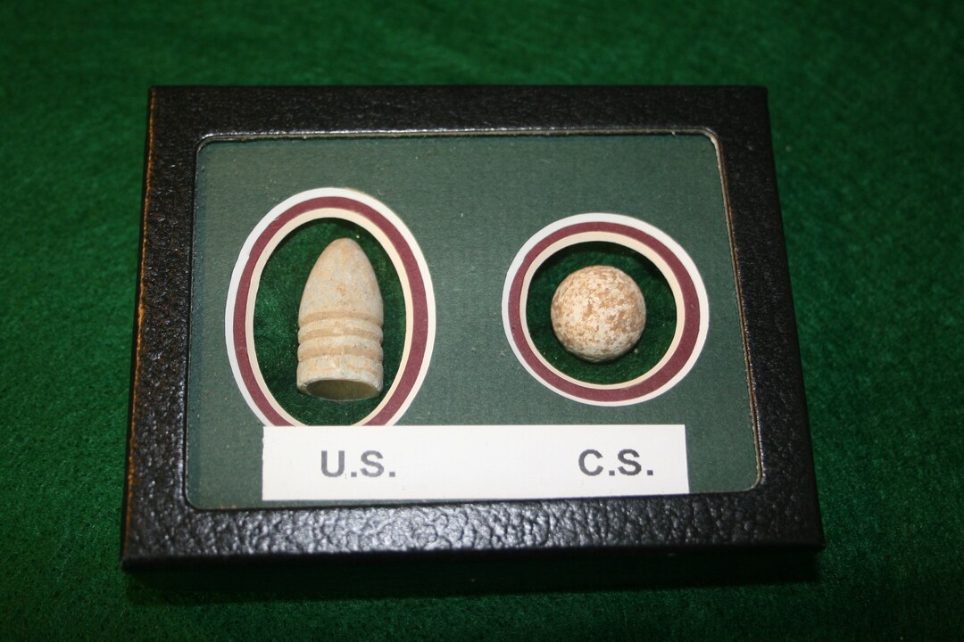 Civil War Bullet Display U.S and C.S. - Etsy