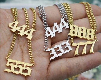 Number 555 Necklace | Etsy
