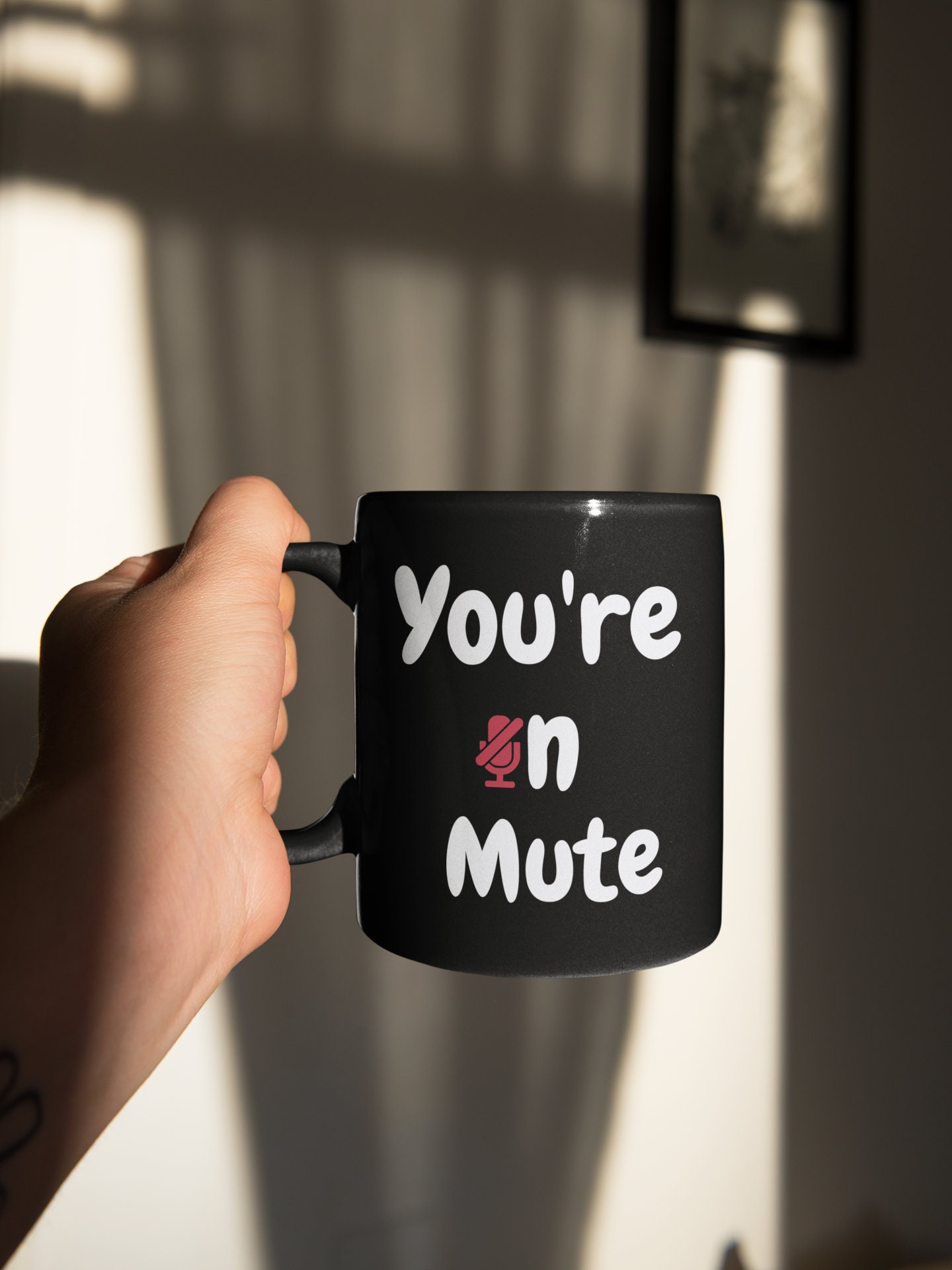 You're on Mute Black Coffee Mug Funny Coworker Gifts Best | Etsy