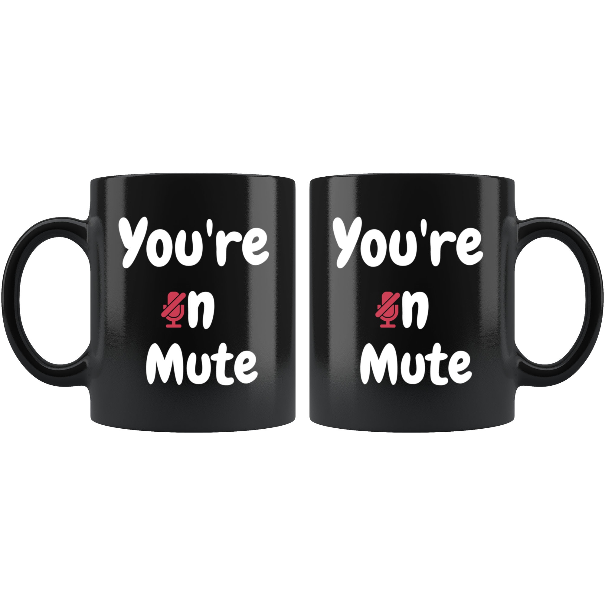 You're on Mute Black Coffee Mug Funny Coworker Gifts Best | Etsy