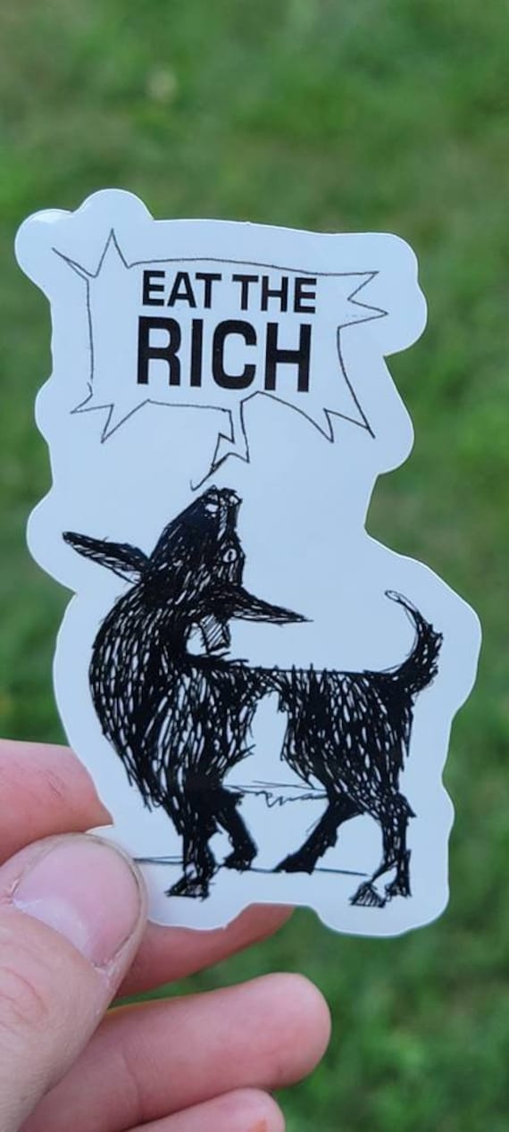 Eat the Rich GOAT Sticker - Etsy