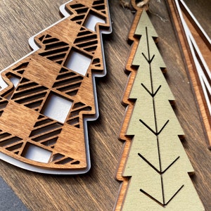 Tree Trio Christmas Set Christmas Tree Ornaments - Etsy