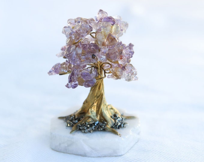 Mini Amethyst Crystal Tree of Life Gemstone Crystal Tree - Etsy
