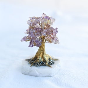Mini Amethyst Crystal Tree of Life Gemstone Crystal Tree - Etsy