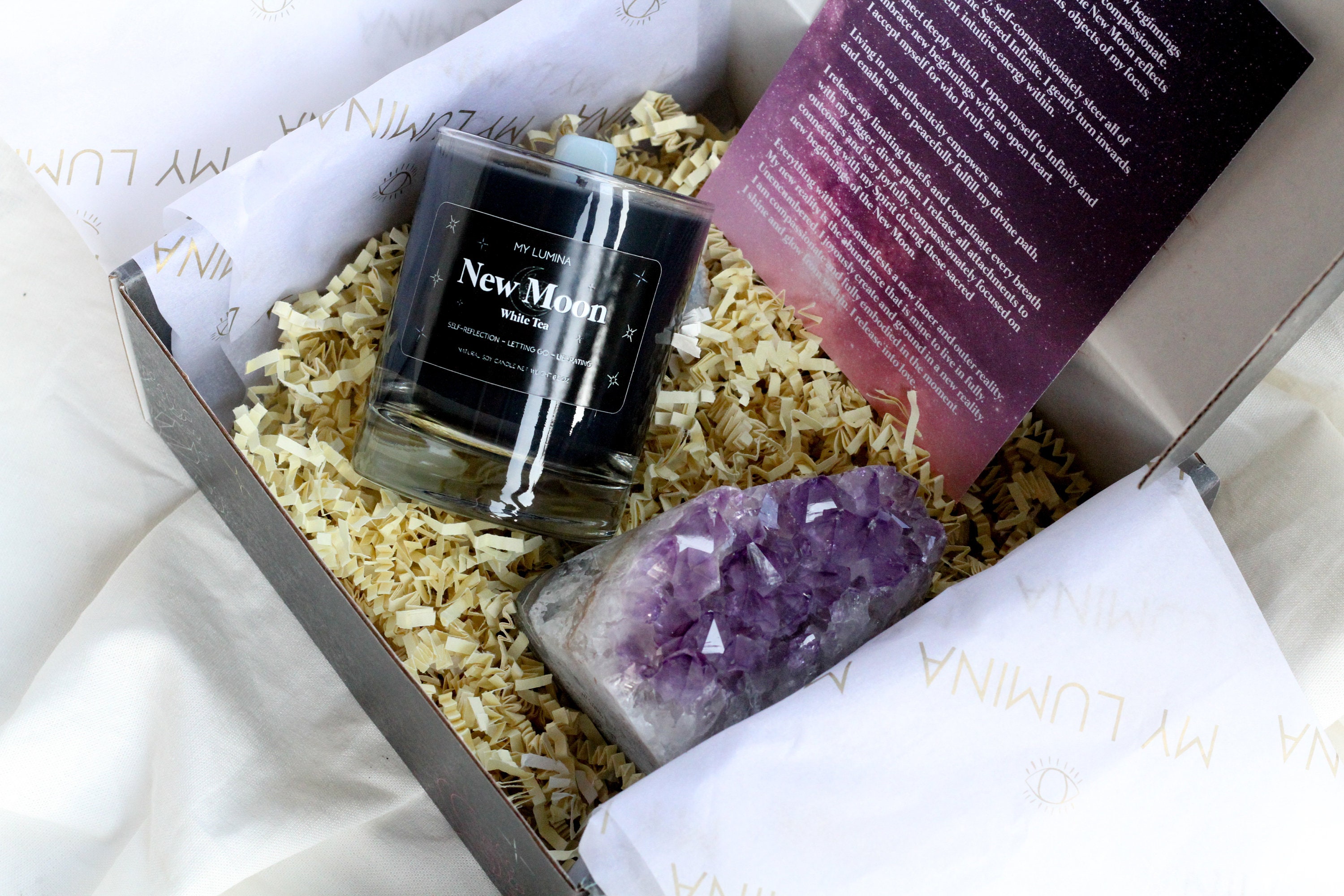 New Moon Ritual Kit Soy Candle / Crystal Kit / New Moon / - Etsy