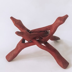 Wooden Shell Tripod Display Stand Hand Carved Base for Abalone Shell ...