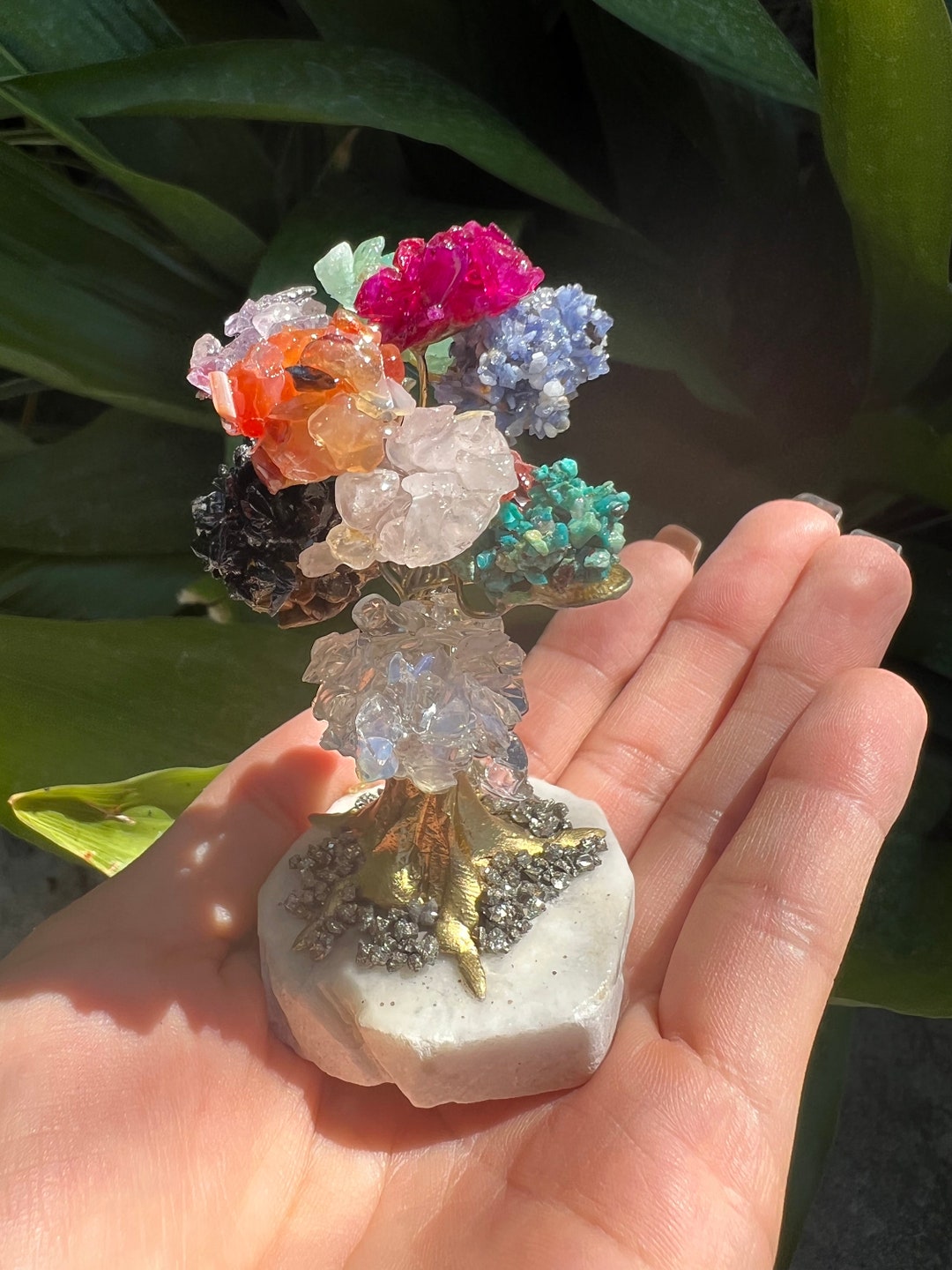 Tree of Life Mini Crystal Tree gemstone Tree Decor Gift for Home Tree ...