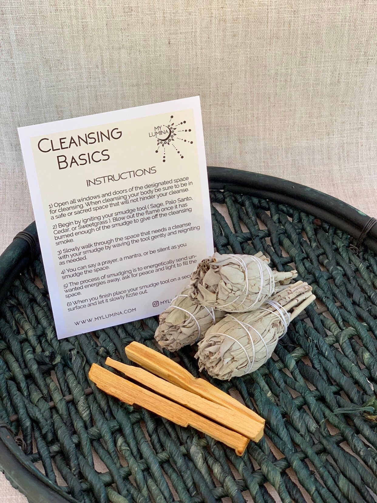 Beginner Cleansing Smudging Kit to Remove Negativity Palo - Etsy