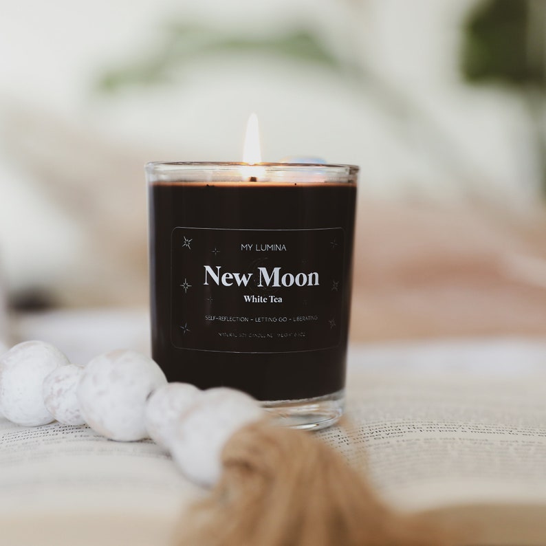 New Moon Ritual Kit Soy Candle / Crystal Kit / New Moon / | Etsy