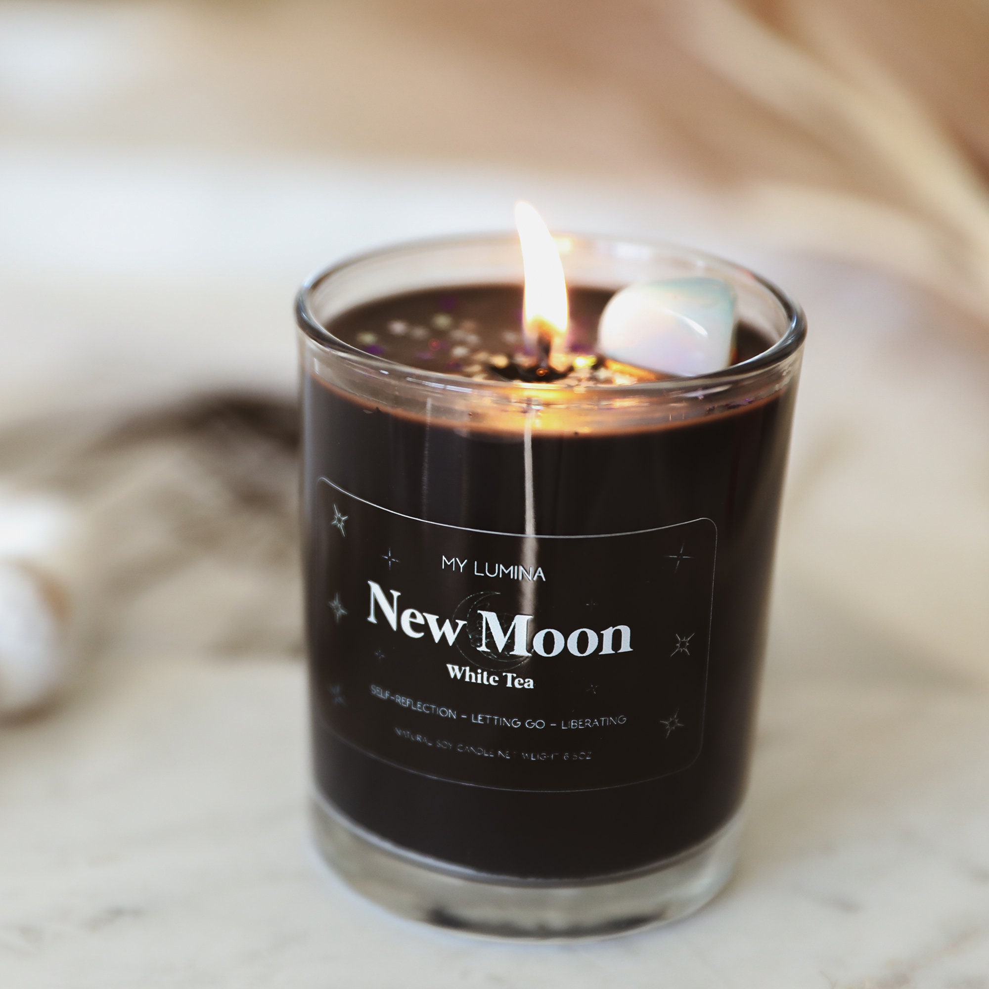 New Moon Ritual Kit Soy Candle / Crystal Kit / New Moon / | Etsy