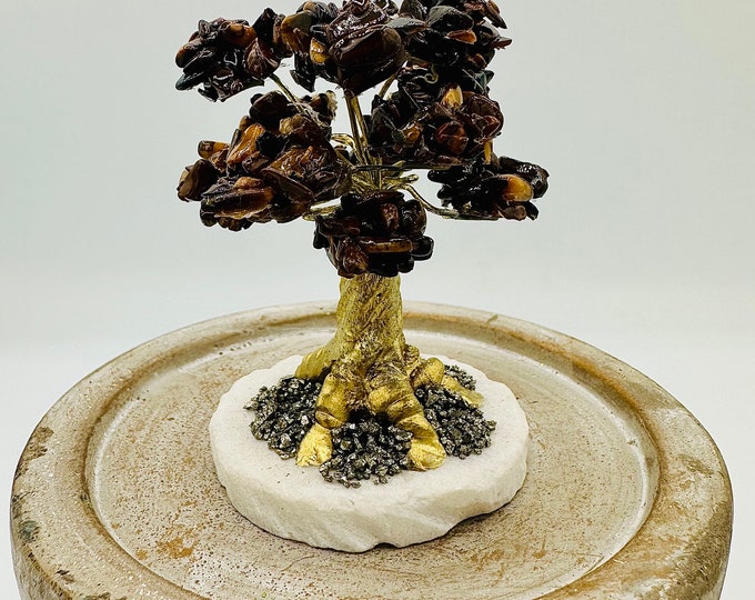 Mini Tiger Eye Crystal Tree of Life Gemstone Crystal Tree - Etsy