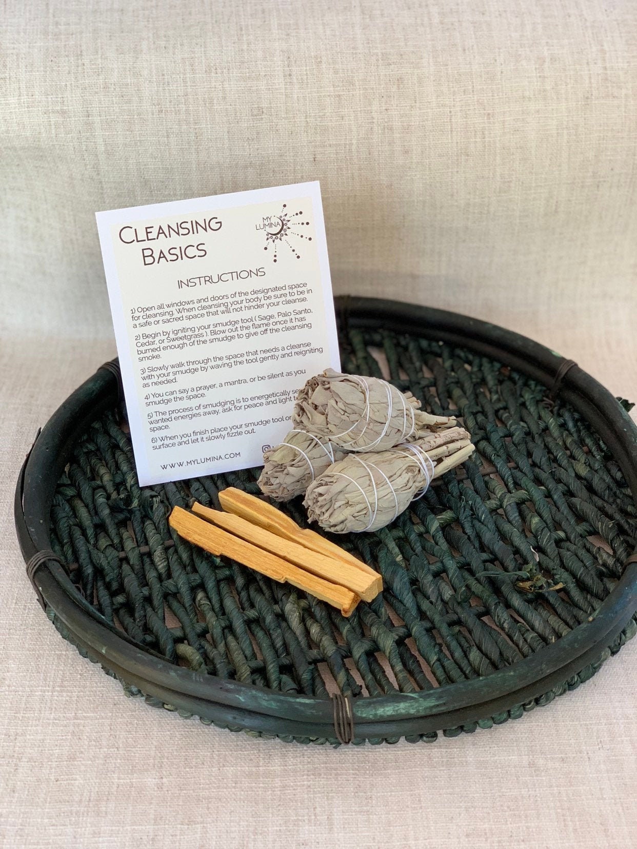 Beginner Cleansing Smudging Kit to Remove Negativity Palo - Etsy