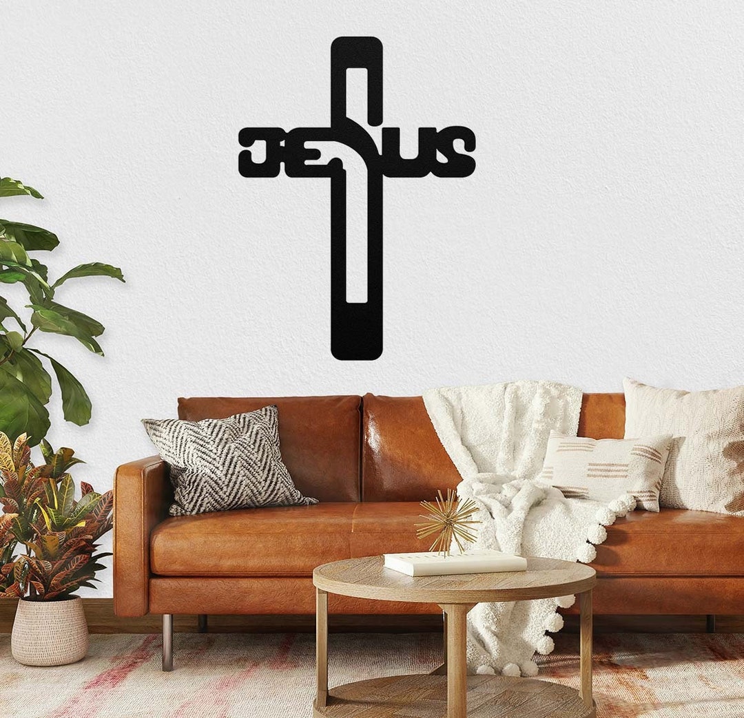 Jesus Cross Metal Wall Art, Christian Metal Wall Art, Christian Home ...