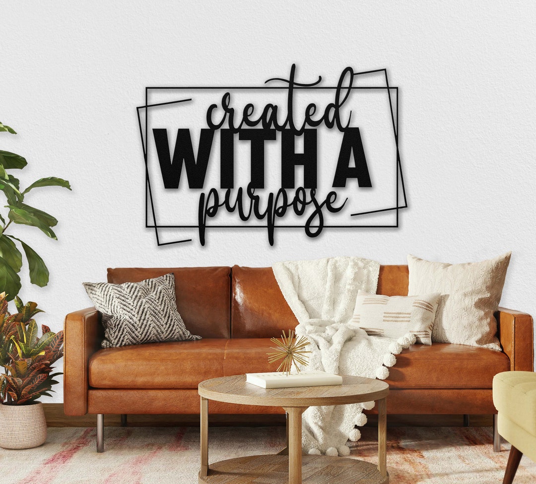 Created With A Purpose Metal Wall Art, Christian Wall Art, Home Decor ...
