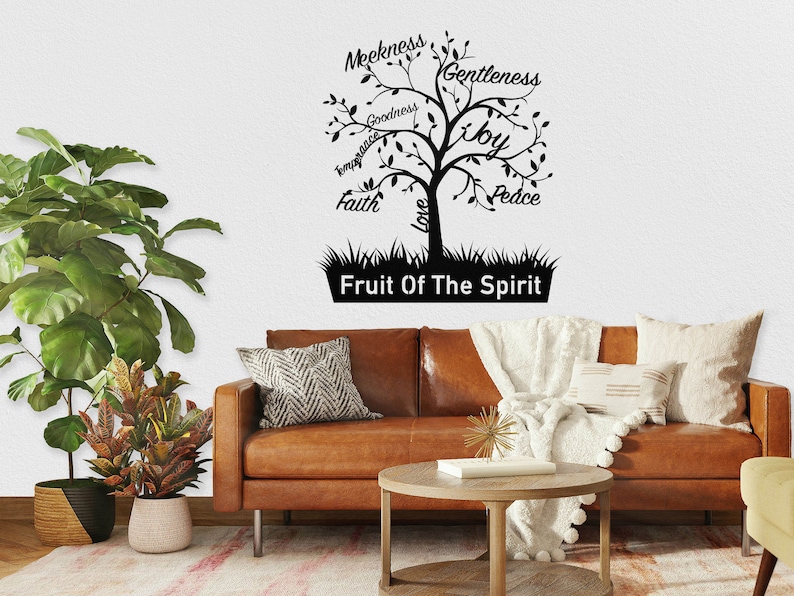 Fruit of the Spirit Tree Metal Wall Art, Galatians 5:22-23, Church ...
