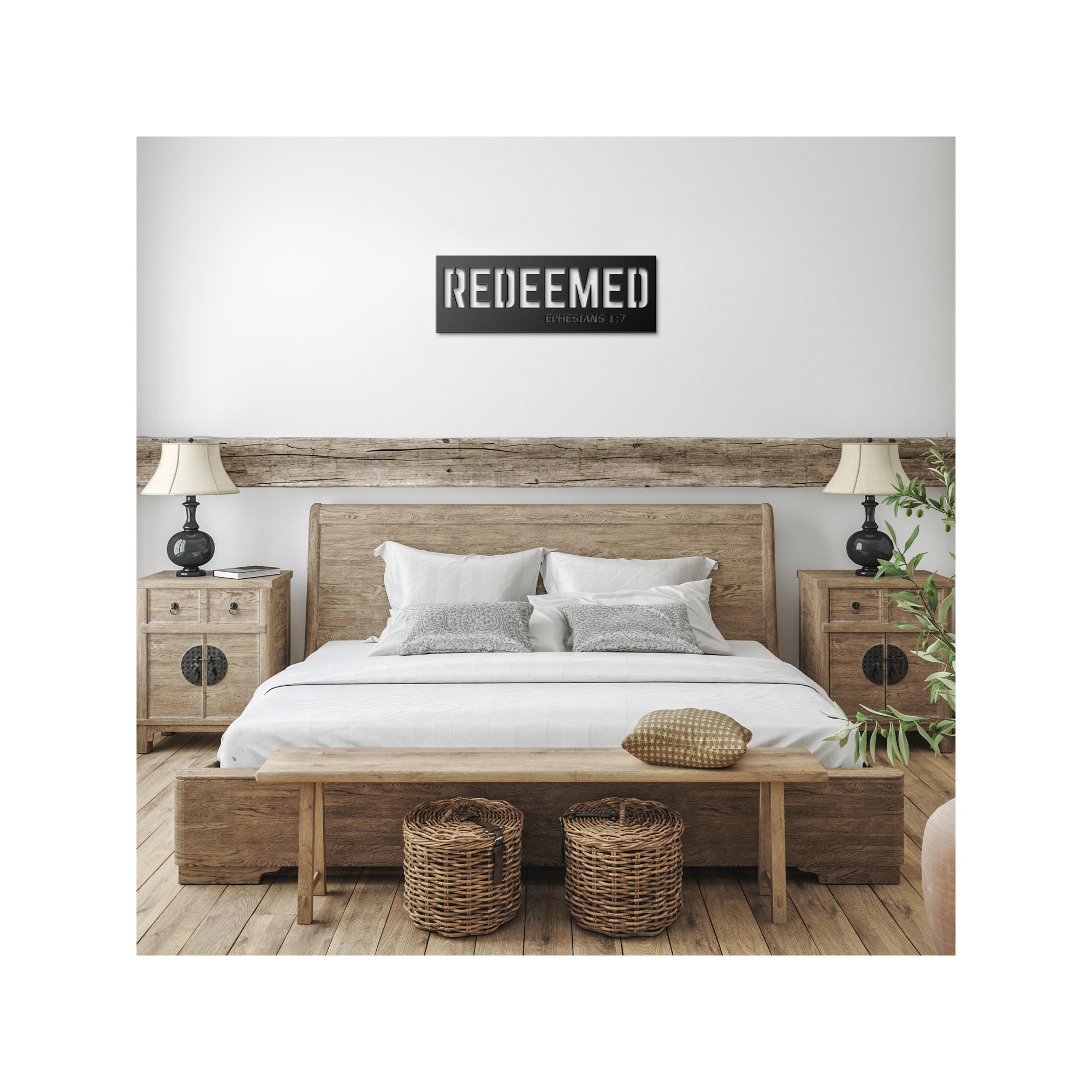 Christian Metal Wall Art Ephesians 1:7 Redeemed Metal Sign - Etsy