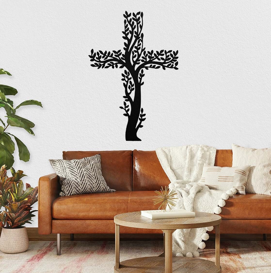 Tree of Life Cross Cross Metal Wall Art Christian Metal Wall - Etsy