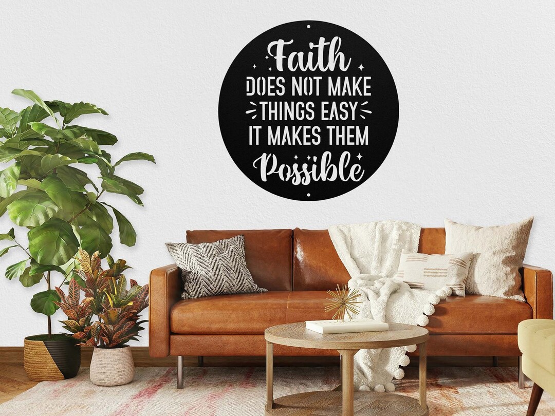 Christian Metal Wall Art, Faith Metal Sign, Christian Metal Home Decor ...