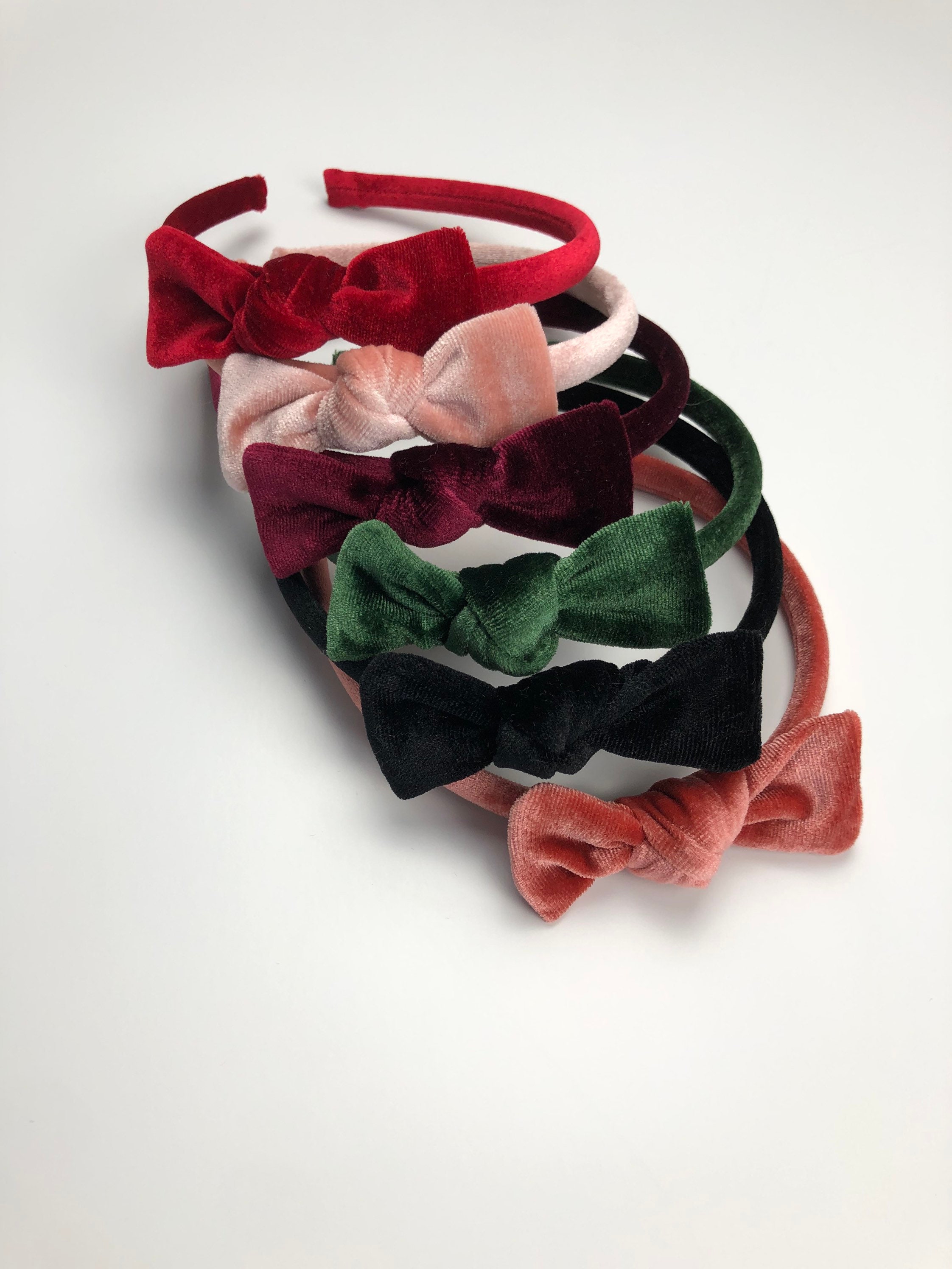 Clearance Velvet Headbands, Child Headbands, Bow Headband, Girl Bows ...
